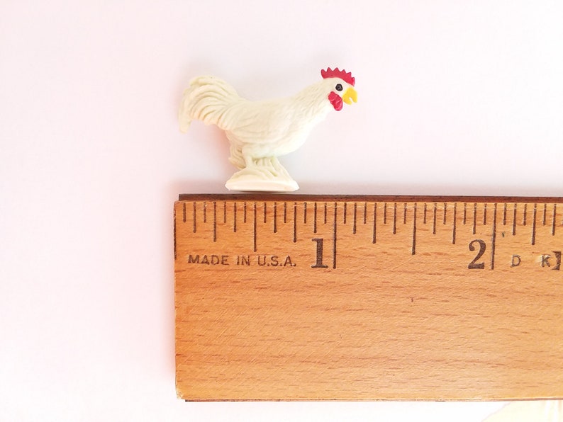 Tiny Rooster Figurine Soft Plastic Chicken for Fairy Garden - Etsy