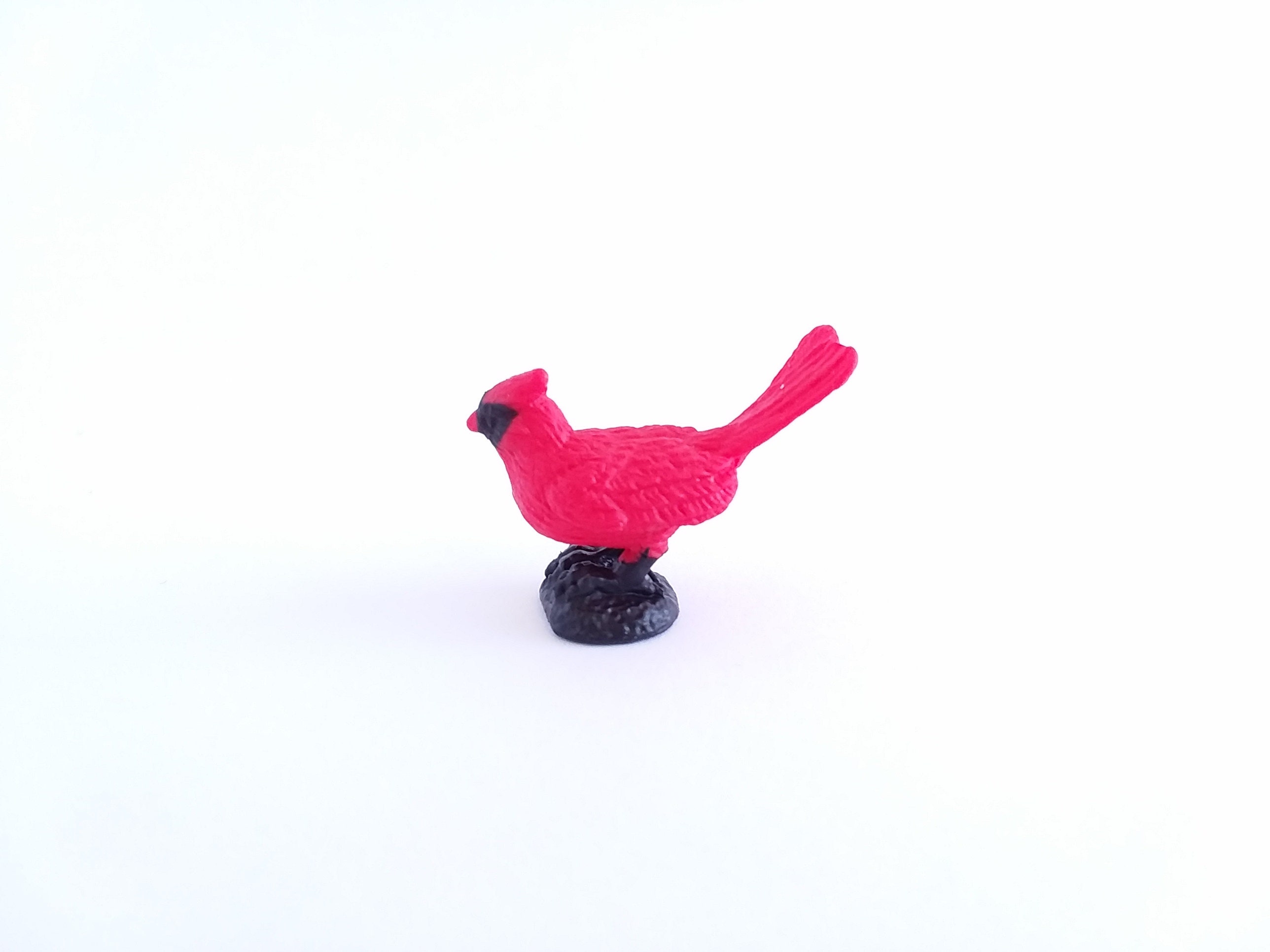 Tiny Cardinal Figurine Soft Plastic Bird for Fairy Garden - Etsy