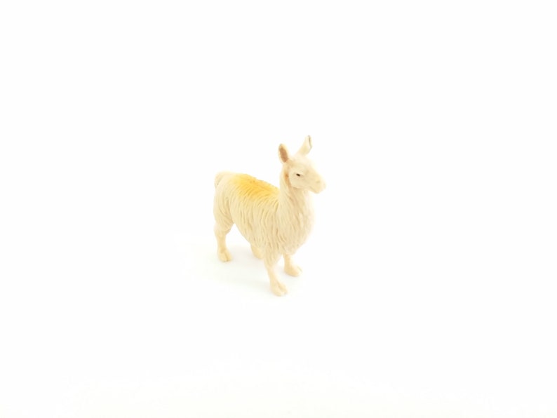 Tiny Llama Figurine - Soft Plastic Animal for Fairy Garden, Diorama, or ...