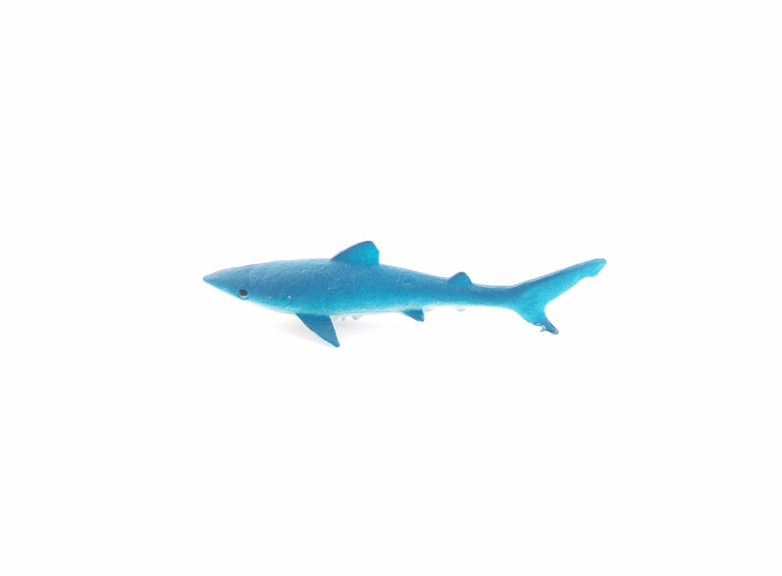 Tiny Blue Shark Figurine Soft Plastic Animal for Diorama or Aquarium ...