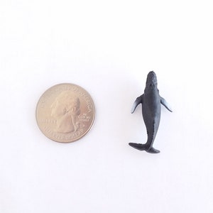 Tiny Humpback Whale Figurine - Soft Plastic Animal for Diorama or ...