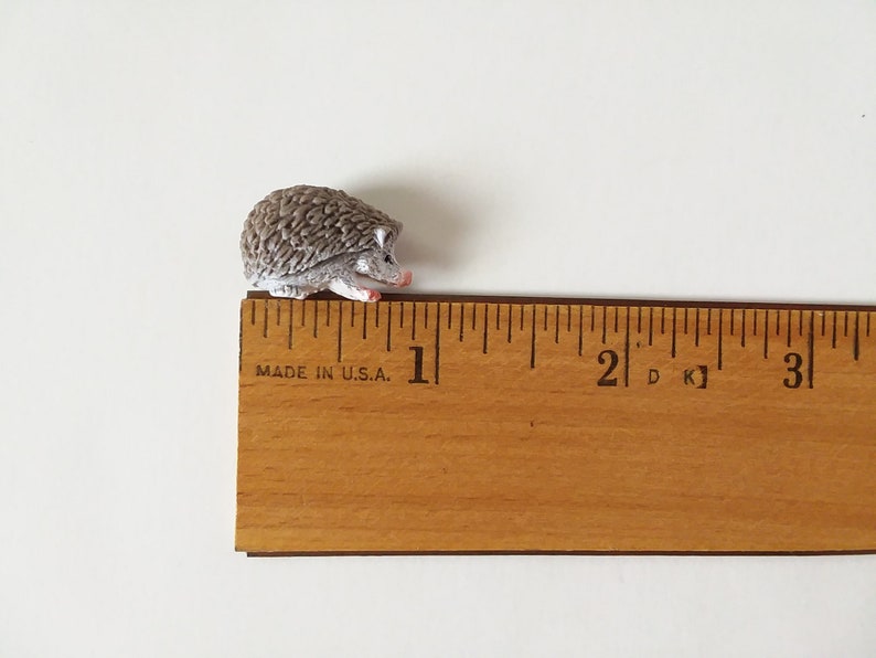 Tiny Hedgehog Figurine Soft Plastic Animal for Fairy Garden - Etsy