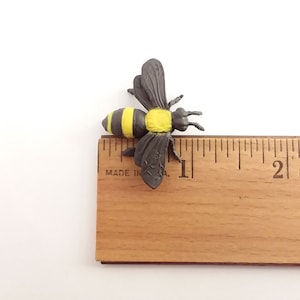 Bee Figurine - Soft Plastic Honeybee for Fairy Garden, Diorama, or ...