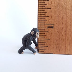 Tiny Chimpanzee Figurine - Soft Plastic Monkey for Fairy Garden ...