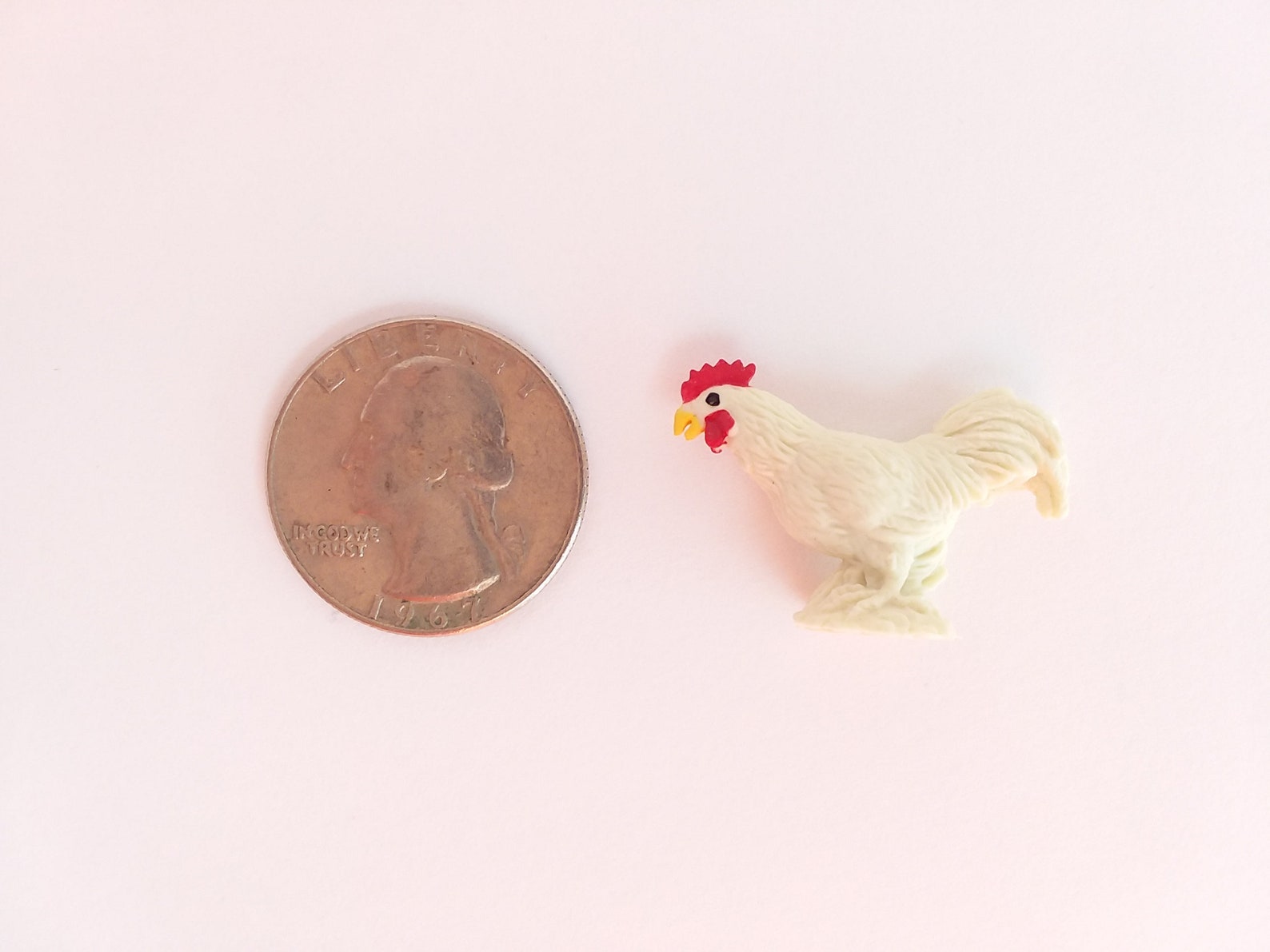 Tiny Rooster Figurine Soft Plastic Chicken for Fairy Garden - Etsy