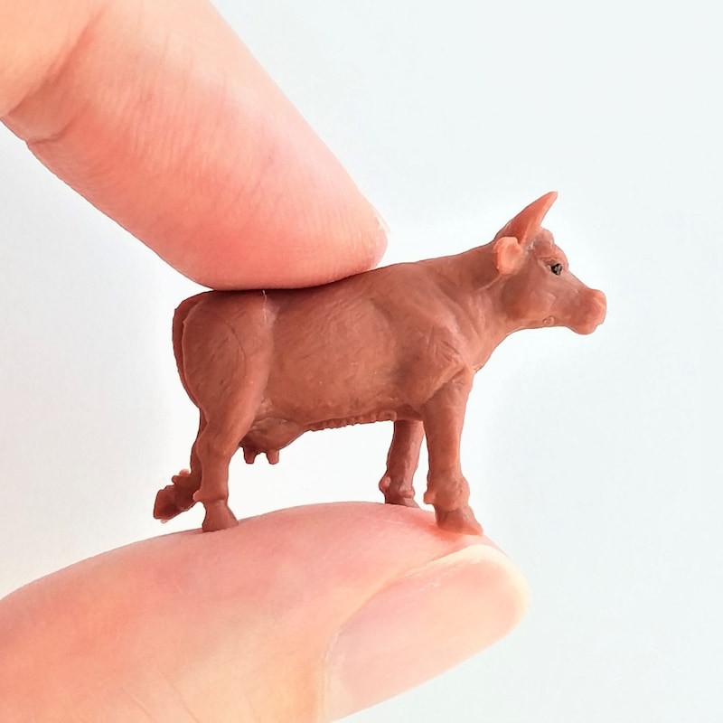 Miniature Realistic Cow - Etsy