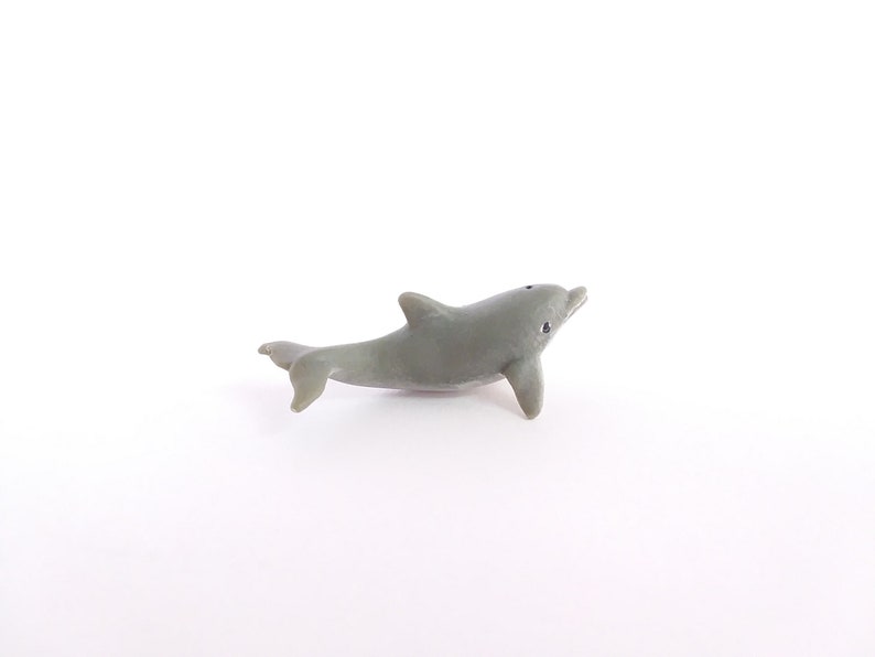 Tiny Dolphin Figurine - Soft Plastic Animal for Diorama or Aquarium ...