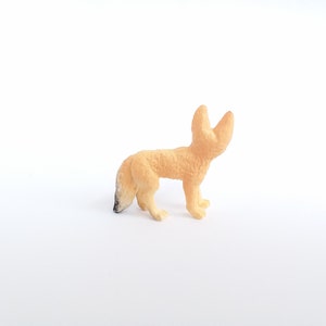 Tiny Fennec Fox Figurine - Soft Plastic Animal for Fairy Garden ...