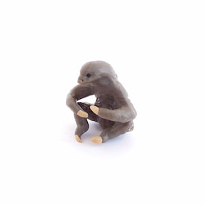 Tiny Sloth Figurine - Soft Plastic Animal for Fairy Garden, Diorama, or ...