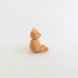Tiny Teddy Bear Figurine - Soft Plastic Stuffed Animal for Diorama or ...