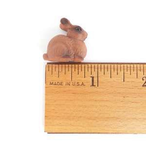 Tiny Rabbit Figurine - Soft Plastic Bunny for Fairy Garden, Diorama ...