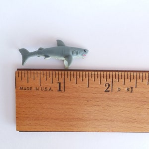 Tiny Great White Shark Figurine - Soft Plastic Animal for Diorama or ...
