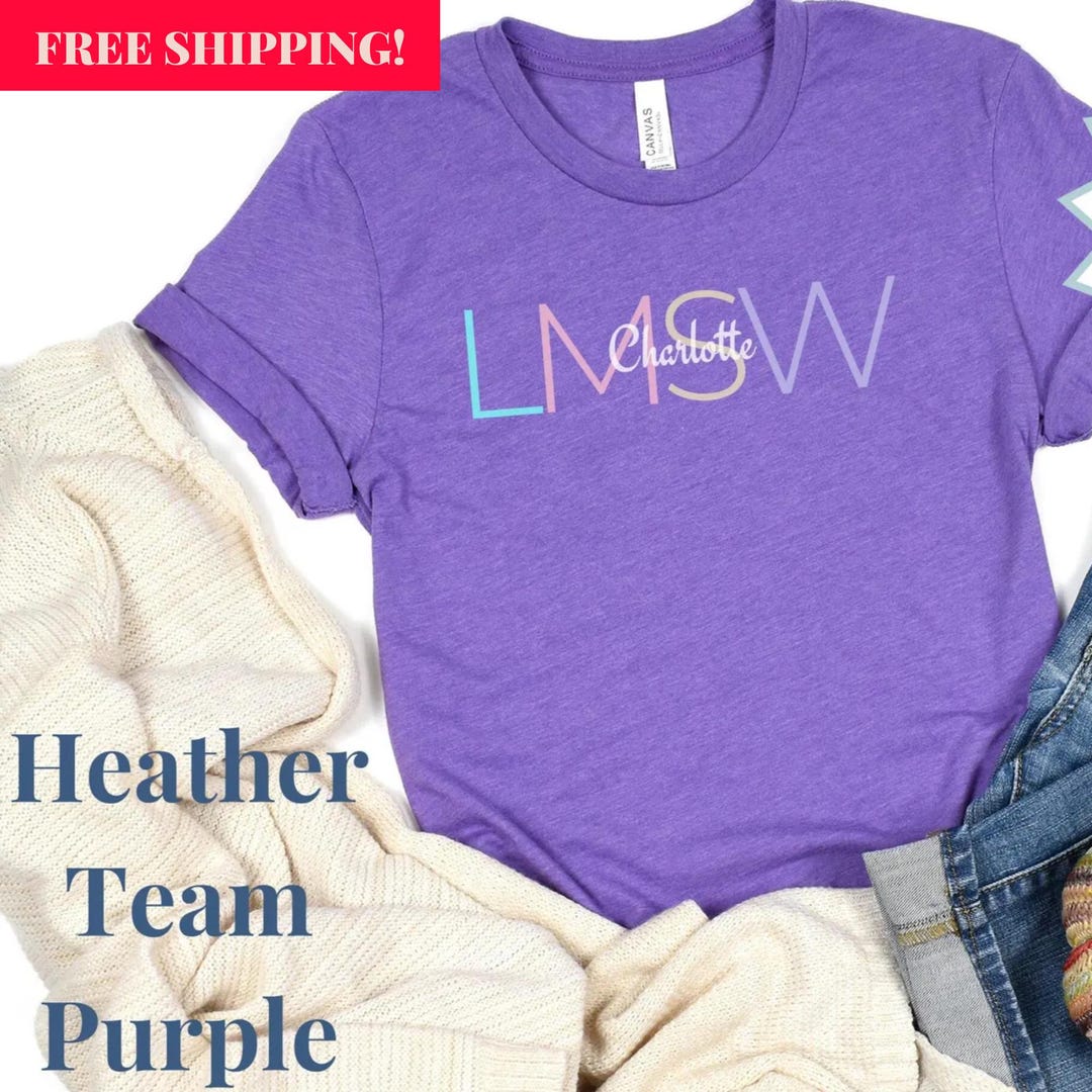 Personalized Pastel LMSW Shirt | Celebrate Social Work Month | Gift for ...