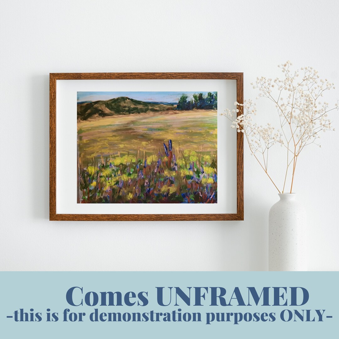 One of a Kind Original Prairie Painting Soft Pastel Floral Painting ...