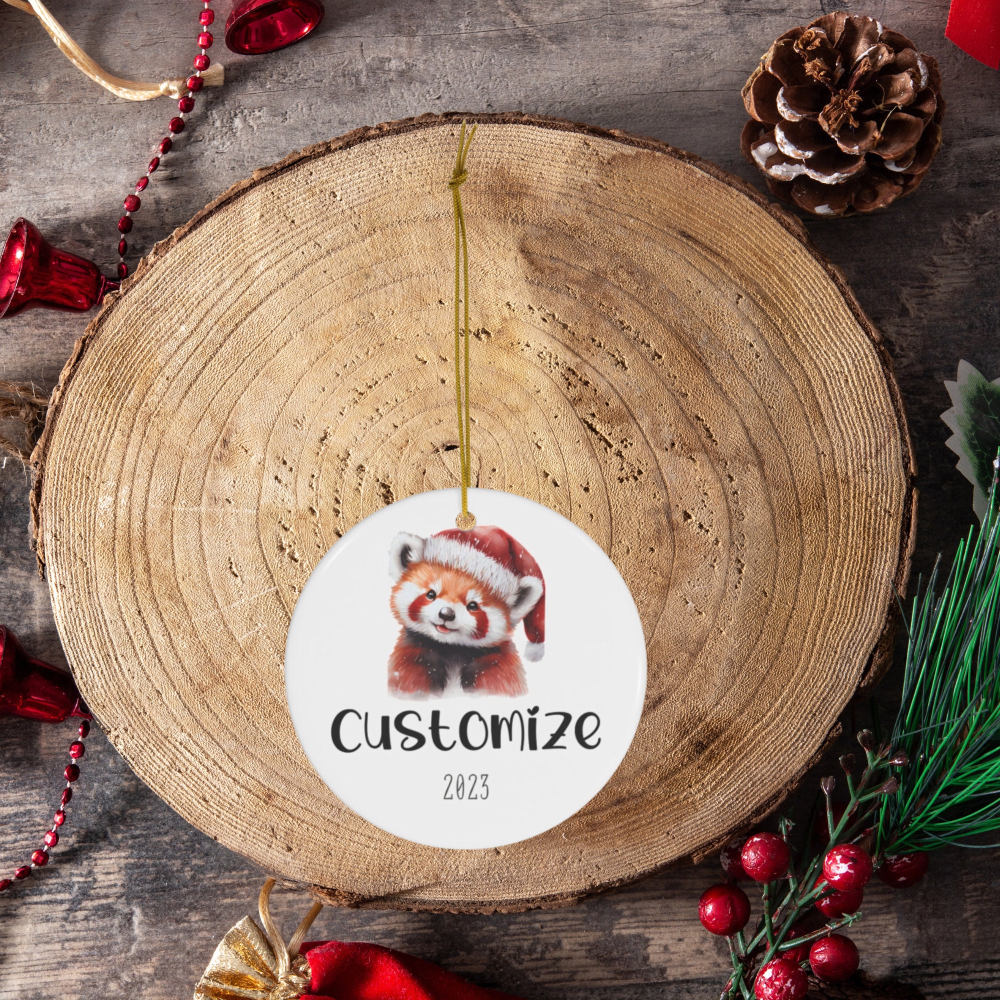 Personalized Red Panda Christmas Ornament Custom Red Panda Gift Idea ...