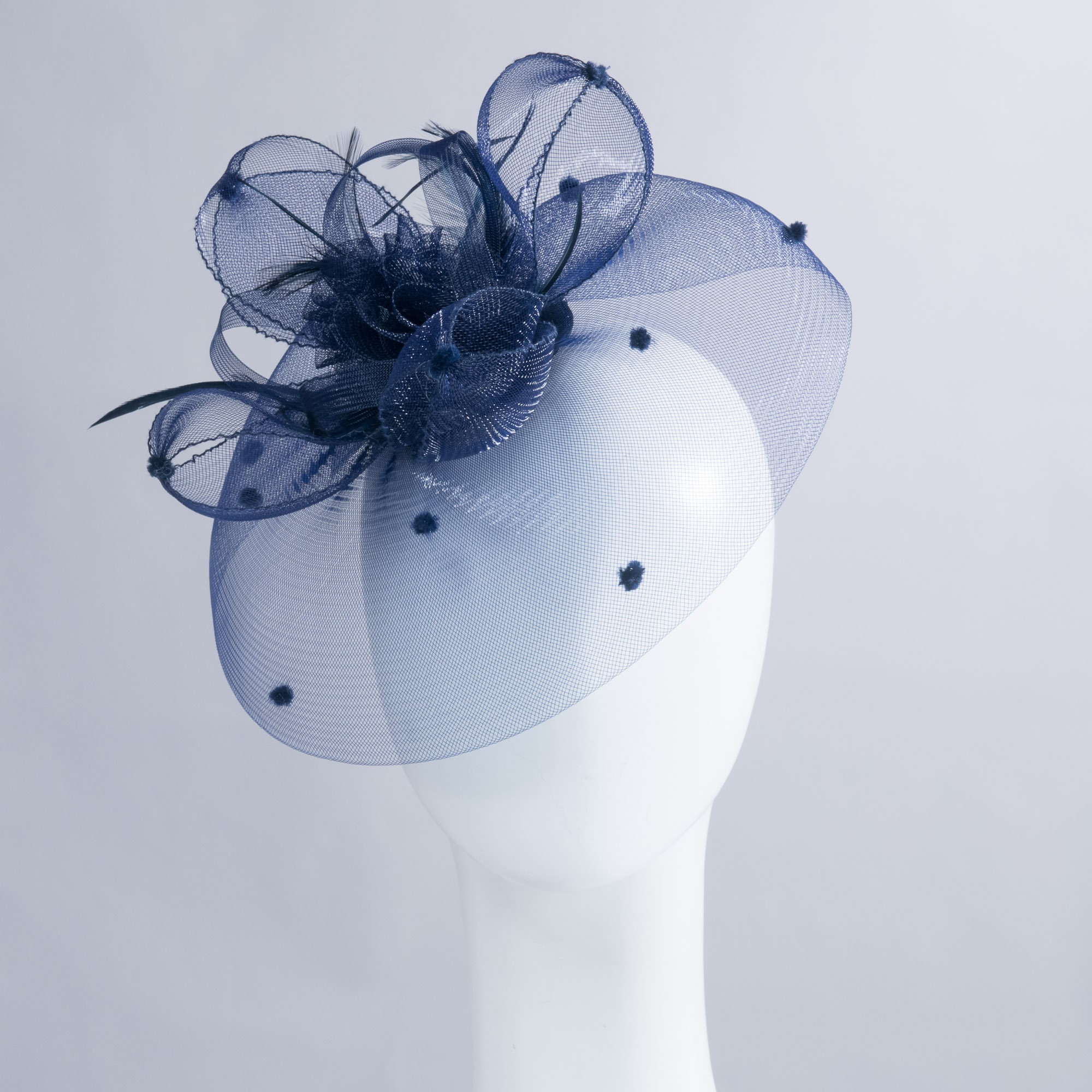 Crinoline Feather Fascinator Cocktail Headband or Comb | 5651C/5651H - Etsy