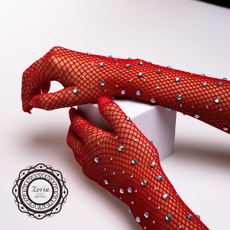 Rhinestone Fishnet - Etsy