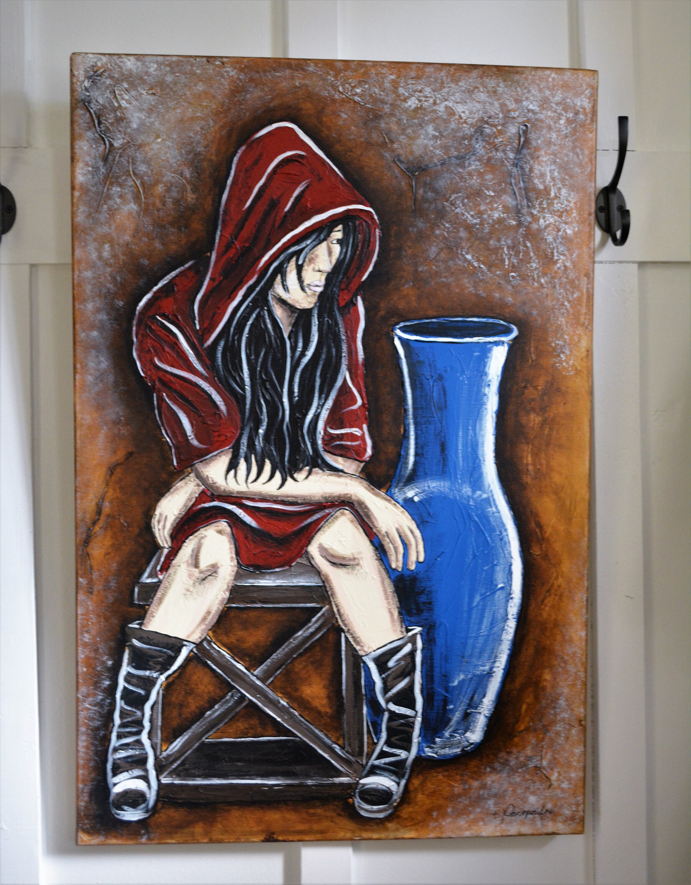 Woman in Red / Red Dress Art/ Nalda/ Woman Art/red Dress - Etsy