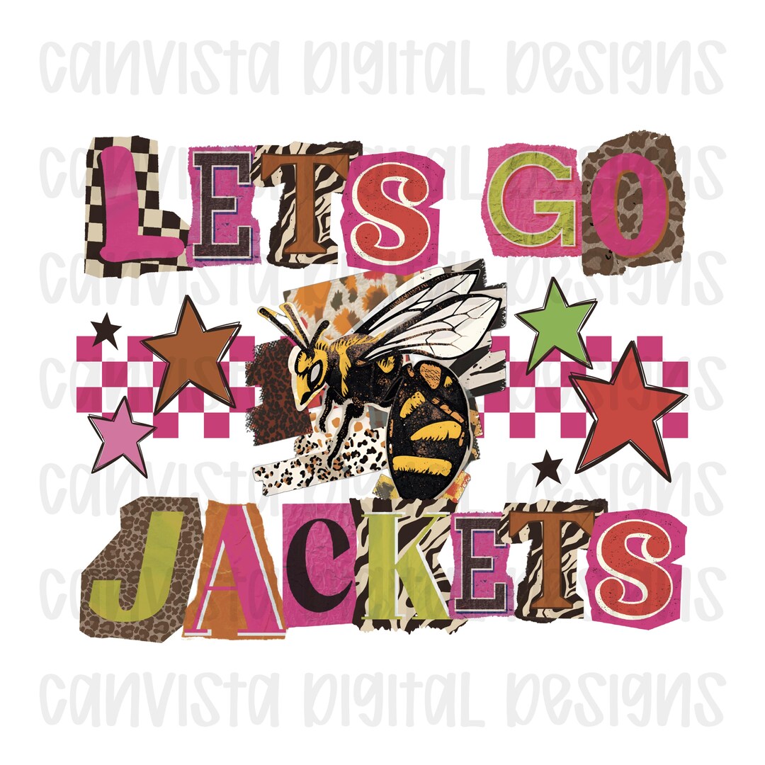 Let's Go Jackets PNG – Ransom Style Mascot Digital Design – Gender ...