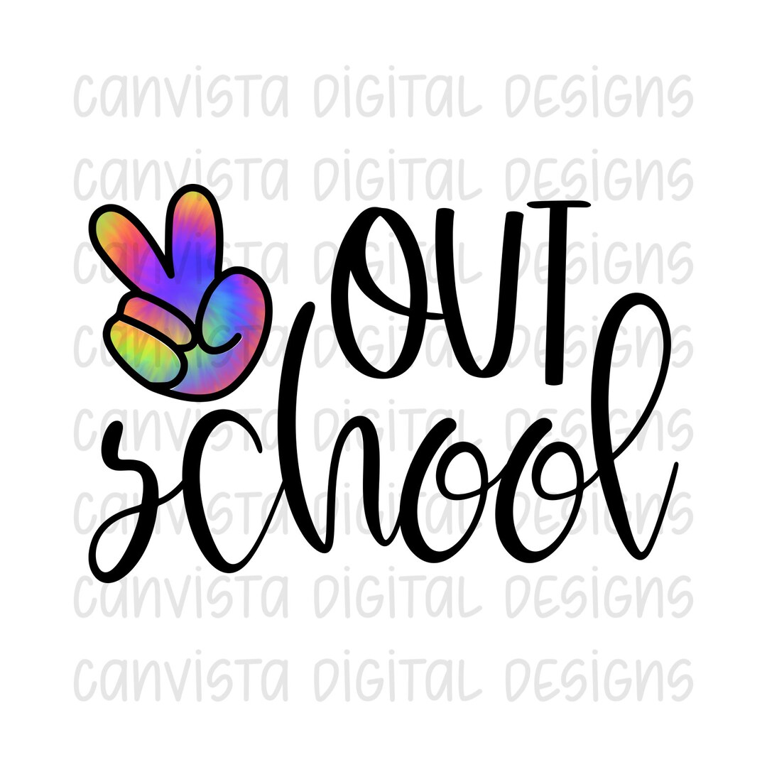 Peace Out School PNG File - Digital Design - Commercial Use Print File ...