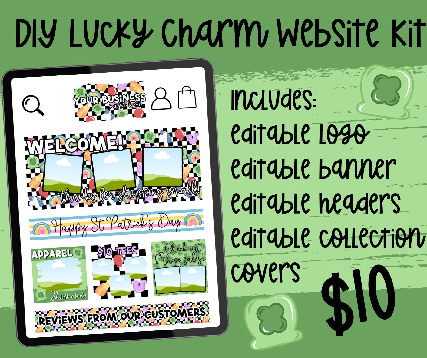 St Patrick Marshmallow Themed Website Kit - DIY Website Facelift ...