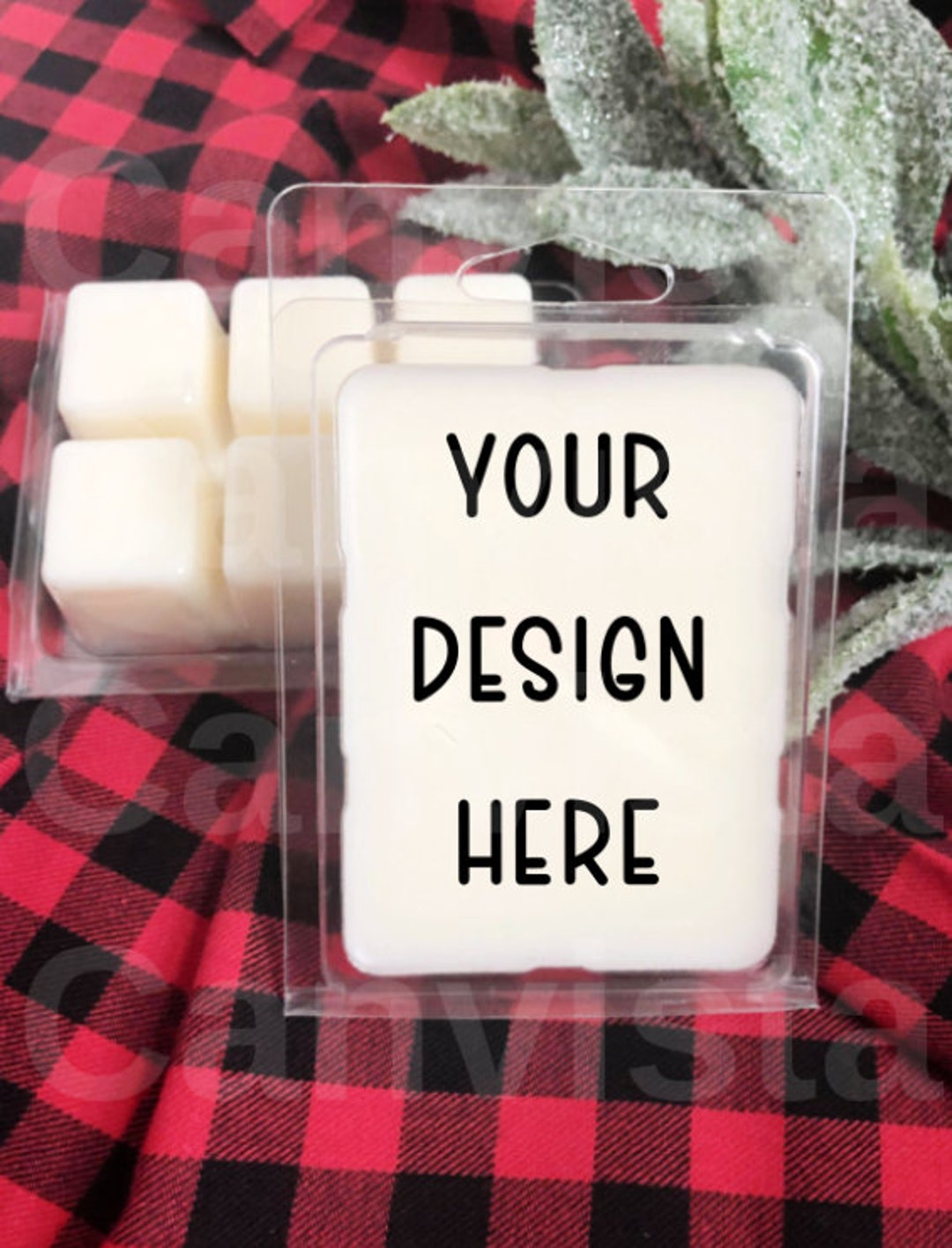 Wax Melt Mockup Bundle. Christmas Mockup. Buffalo Plaid. Clamshell ...