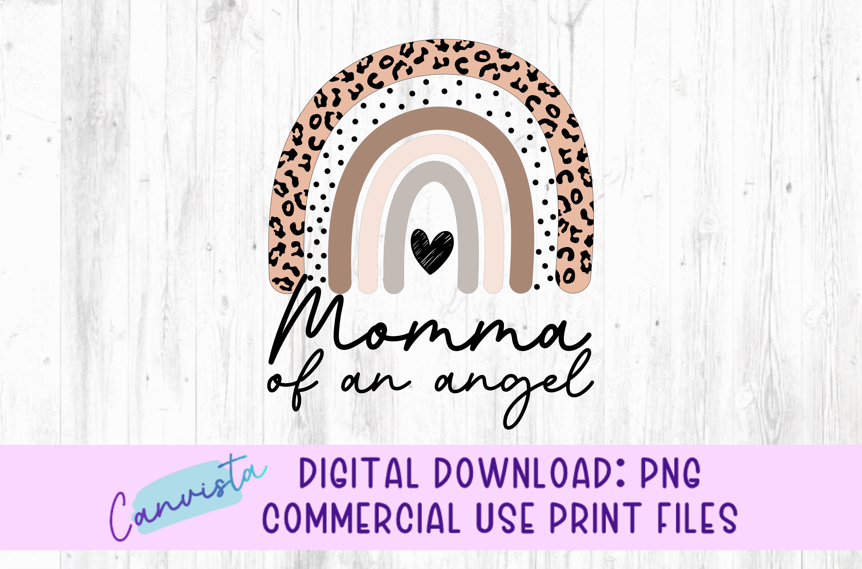 Momma of an Angel PNG File for Sublimation - Commercial Use Print File ...