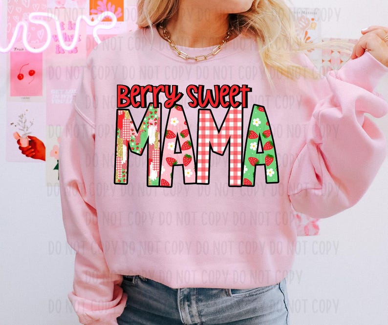 Berry Sweet Mama PNG File - Commercial Use Print File - Mama Strawberry ...