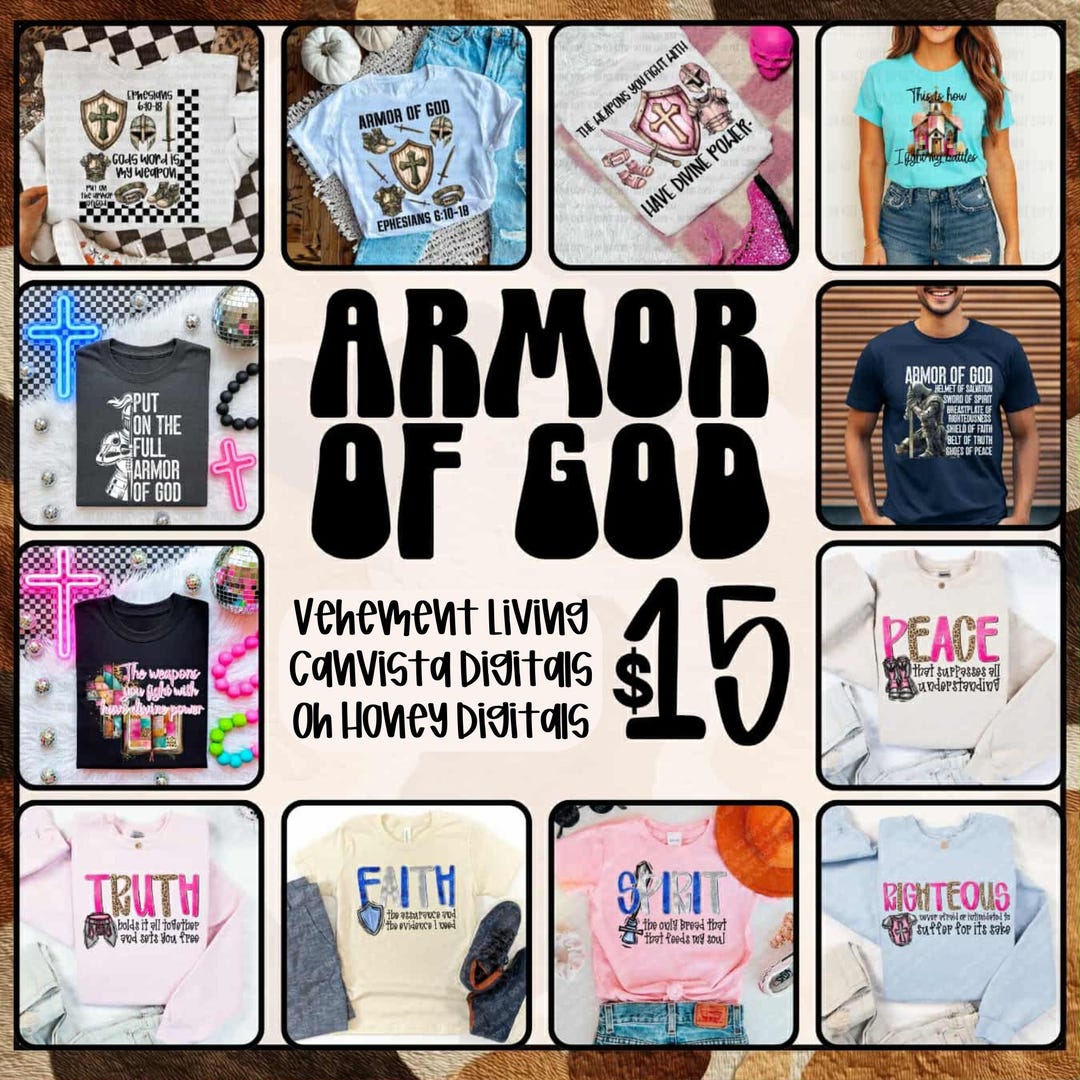 Armor of God Collab - 15+ PNG Files - Design Bundle - Jesus Christ ...