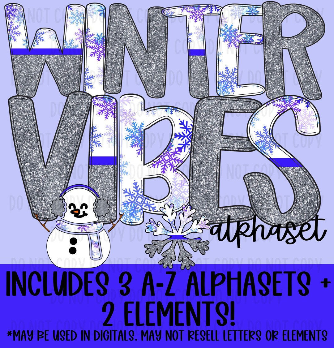Winter Vibes Alphaset - 3 A-Z Alphabet Sets - Winter Themed Alphabet ...