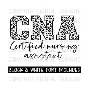 CNA - Certified Nursing Assistant PNG File - Commercial Use Print File ...