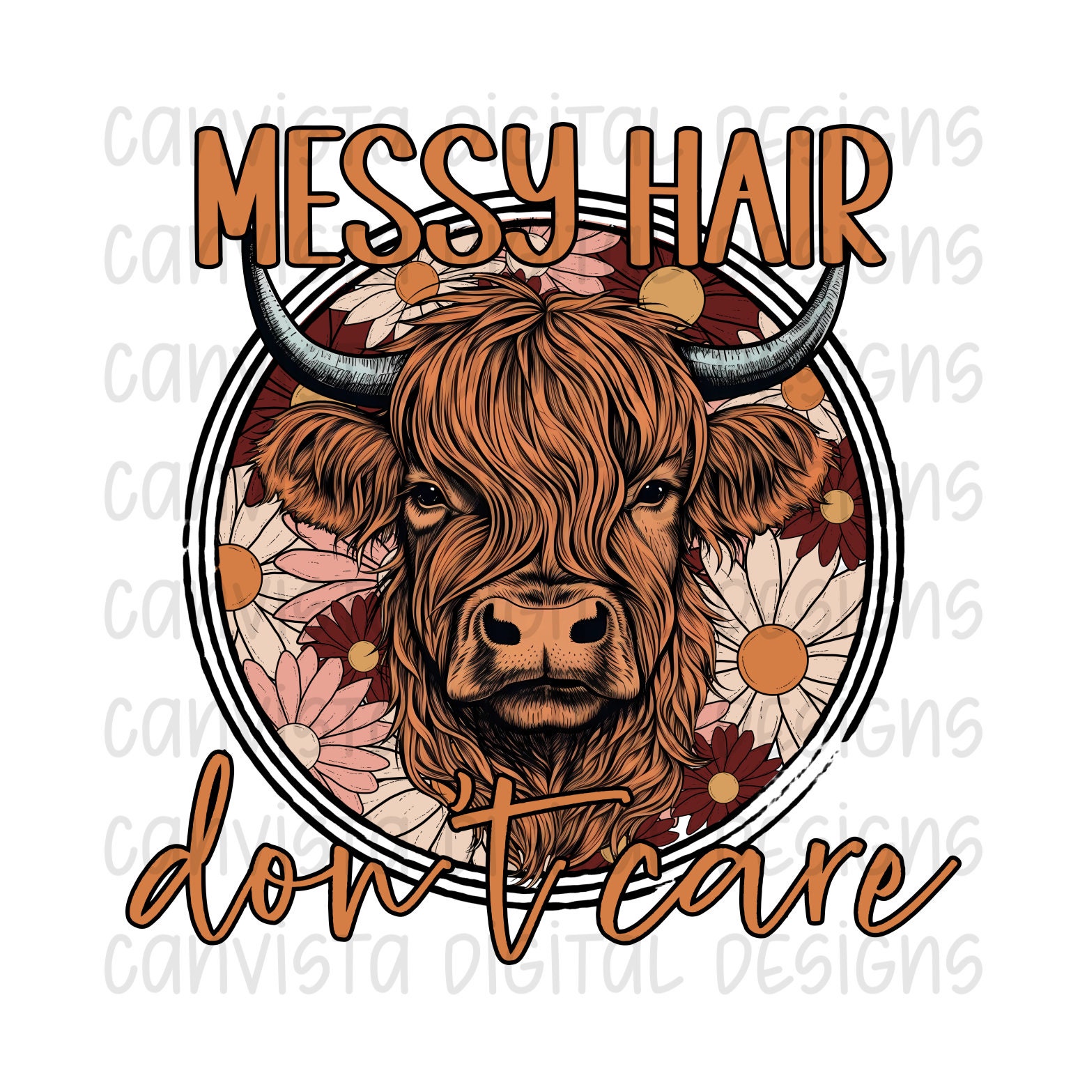 Messy Hair Don't Care PNG File for Sublimation/dtf - Etsy
