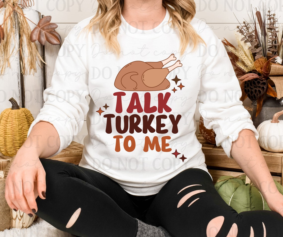 Talk Turkey to Me PNG File - Commercial Use Print File - Retro ...