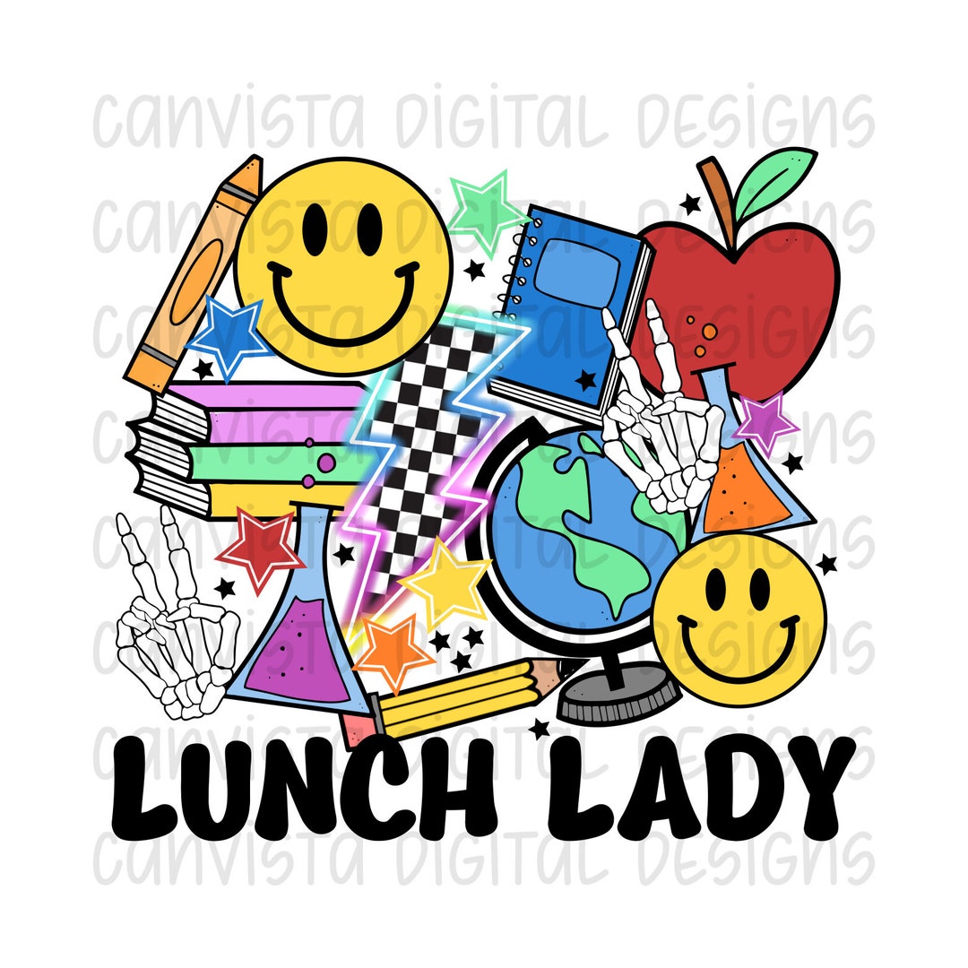 Lunch Lady PNG File for Sublimation/dtf - Commercial Use Print File ...