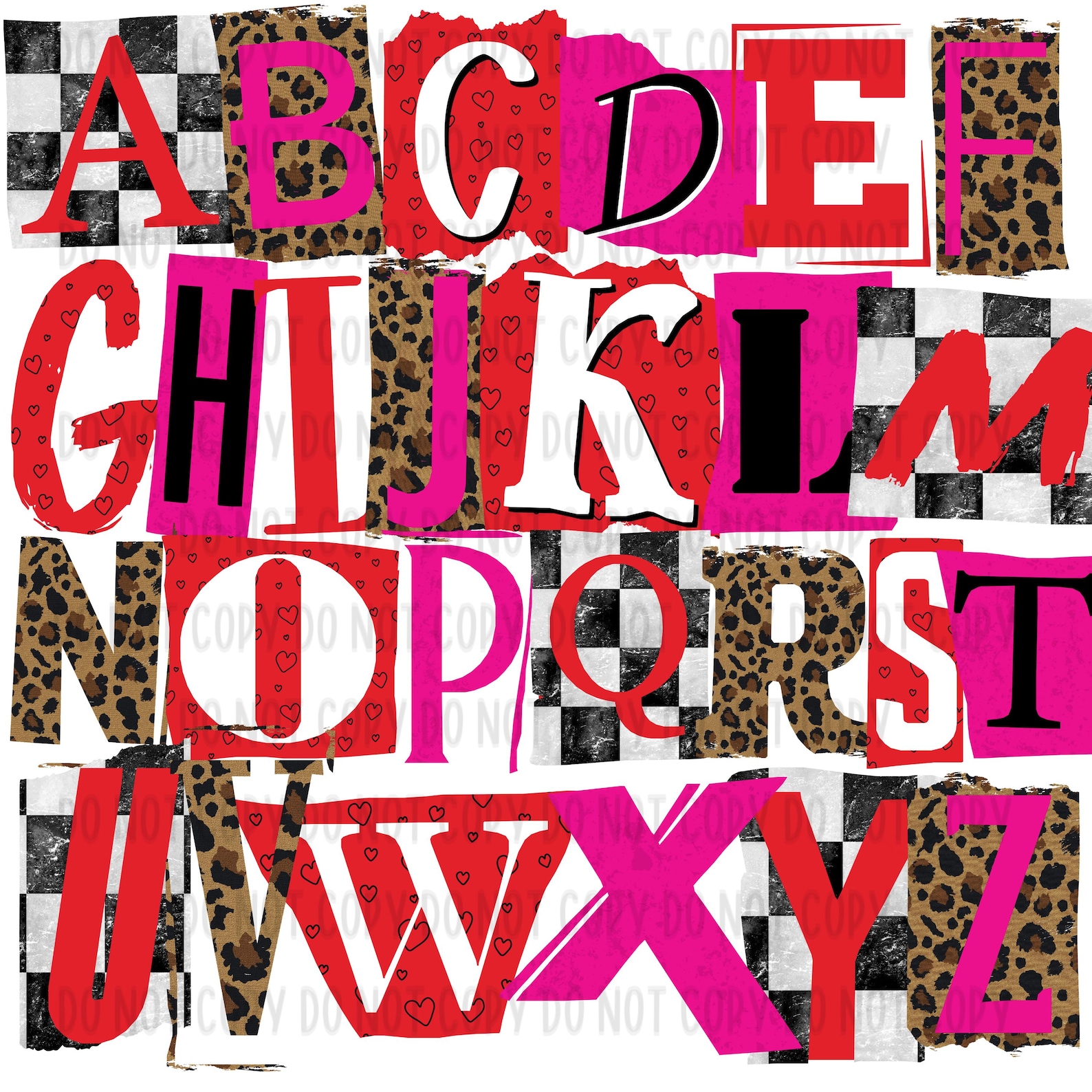 Valentine Ransom Alphaset - 4 A-Z Alphabet Sets - Magazine Style ...
