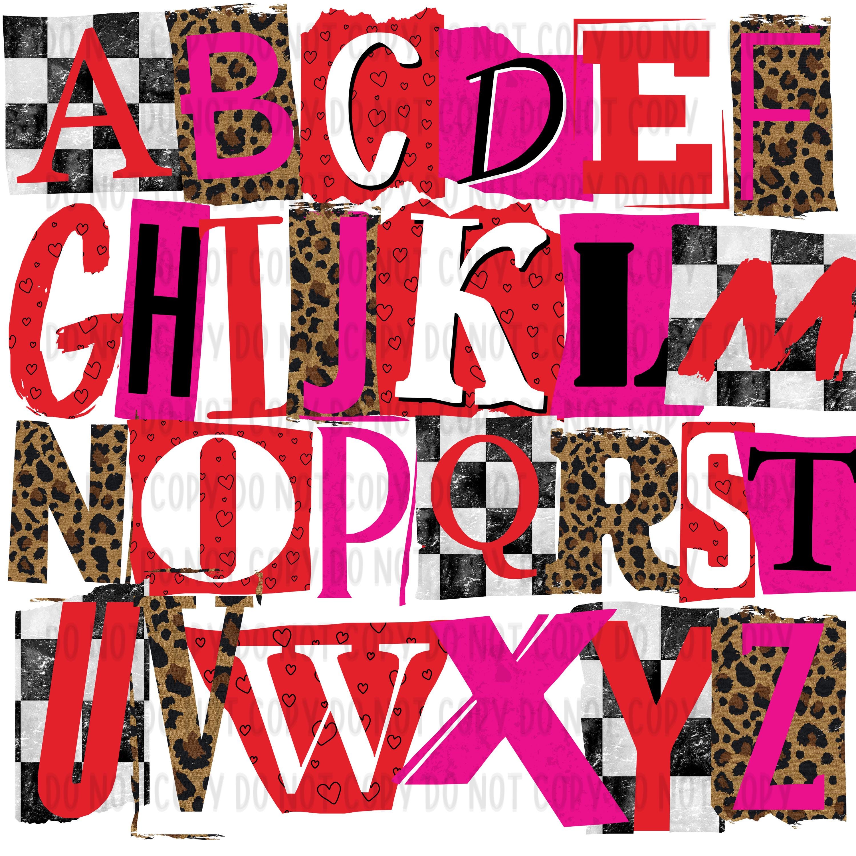 Valentine Ransom Alphaset - 4 A-Z Alphabet Sets - Magazine Style ...