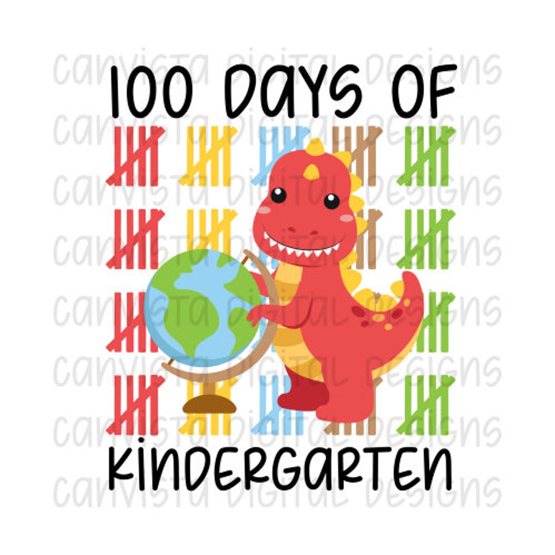 100 Days of Kindergarten PNG File for Sublimation Commercial Use Print ...