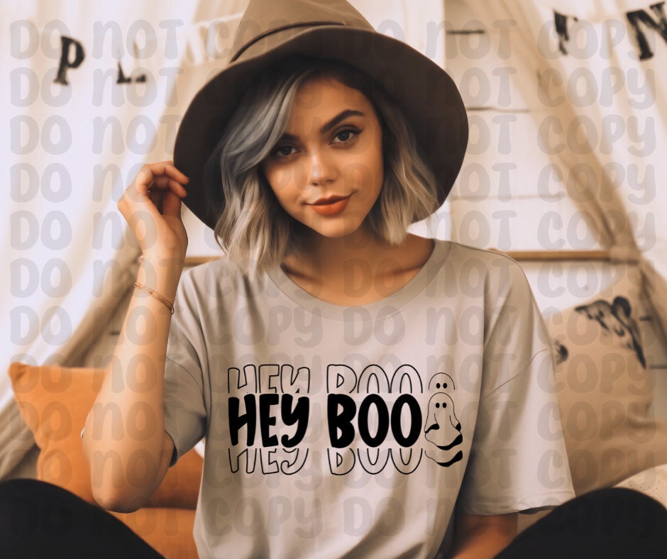 Hey Boo PNG File Commercial Use Print File Halloween - Etsy