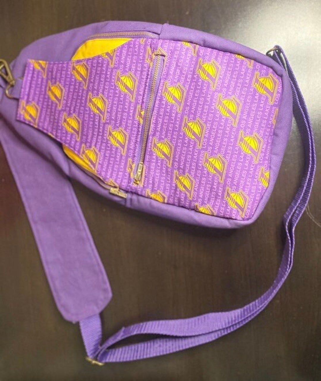 LA Lakers Crossbody Sling Bag With Adjustable Straps, LA Chest Bag for ...