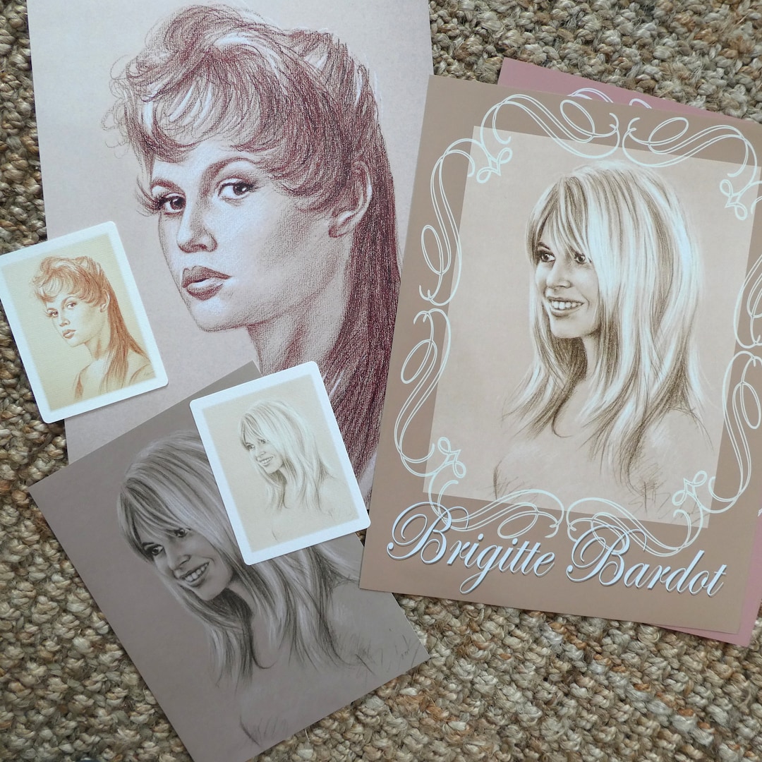 Brigitte Bardot Portrait Reproductions Poster Card - Etsy