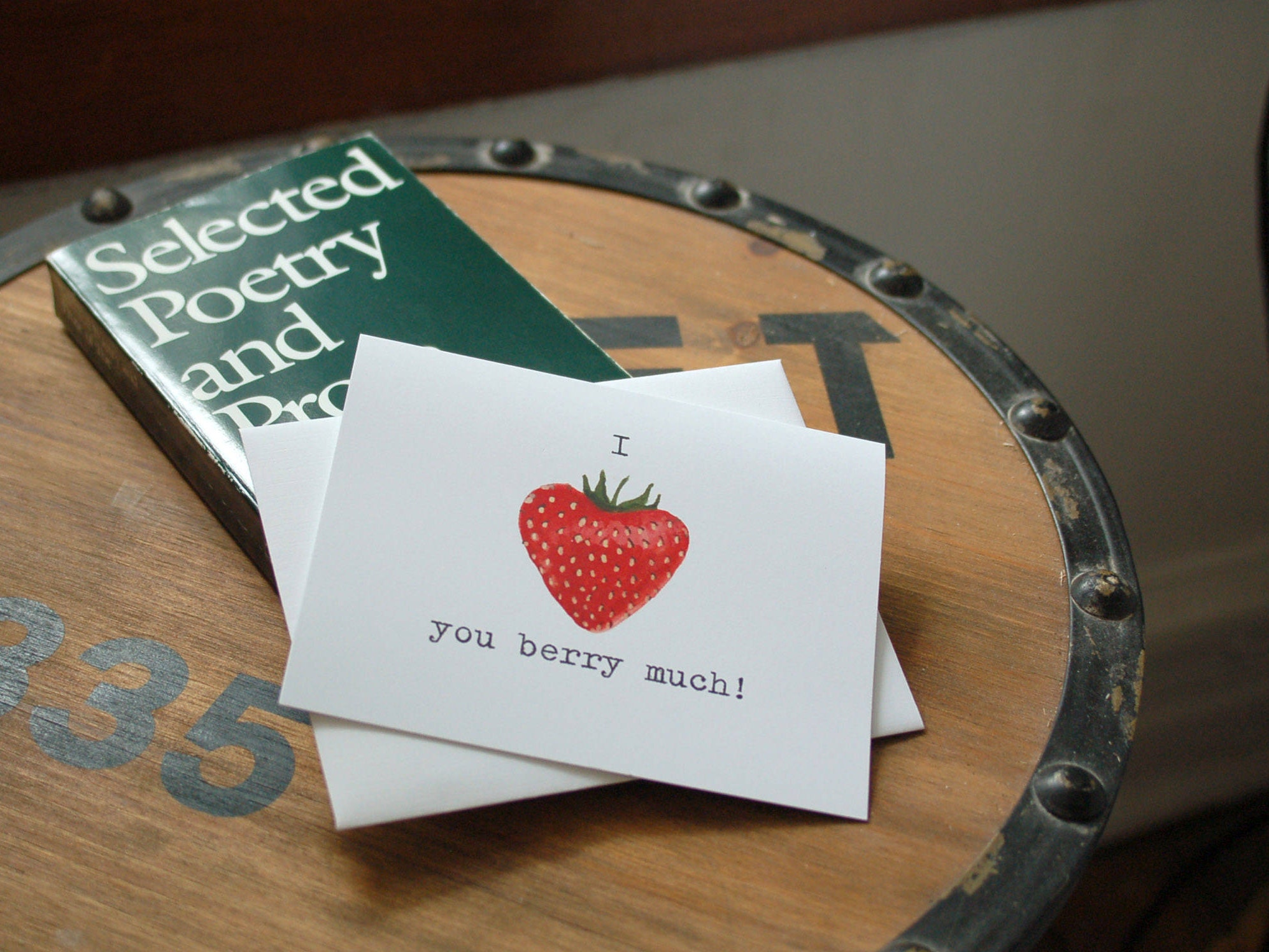 Sweet Strawberry Pun Card, I Love You Card, Valentine's Day Pun - Etsy