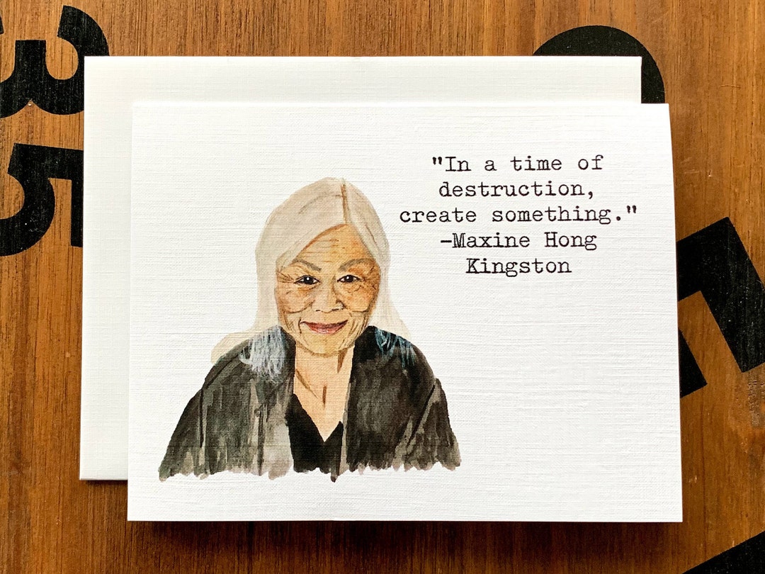 Maxine Hong Kingston Quote - Note Card - Etsy