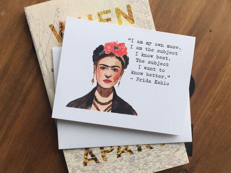 Frida Kahlo Quote Note Card - Etsy