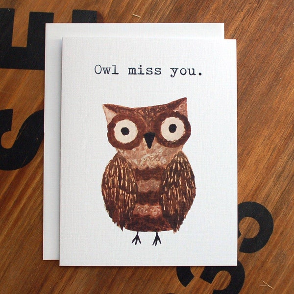Owl Miss You - Etsy