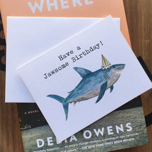 Shark Birthday Card, Jawsome Birthday, Jaws Card, Man's Birthday, Shark ...