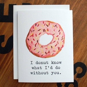 Donut Thank You Card, Anniversary, Donut Pun, Baker Card, Cute Donut ...