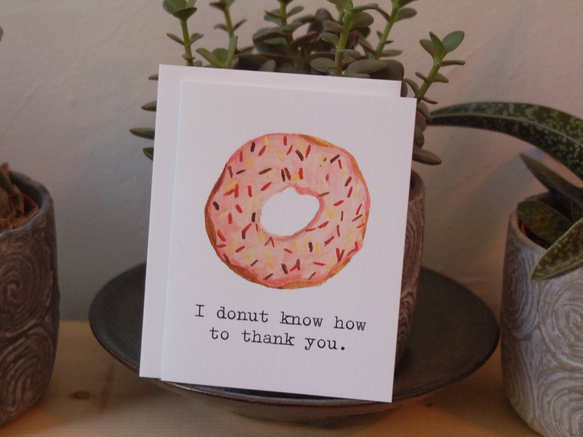Buy Donut Thank You Card Donut Pun Baker Card Cute Donut Card Online in ...