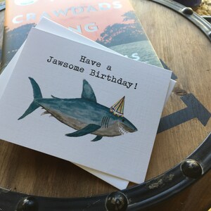 Shark Birthday Card, Jawsome Birthday, Jaws Card, Man's Birthday, Shark ...