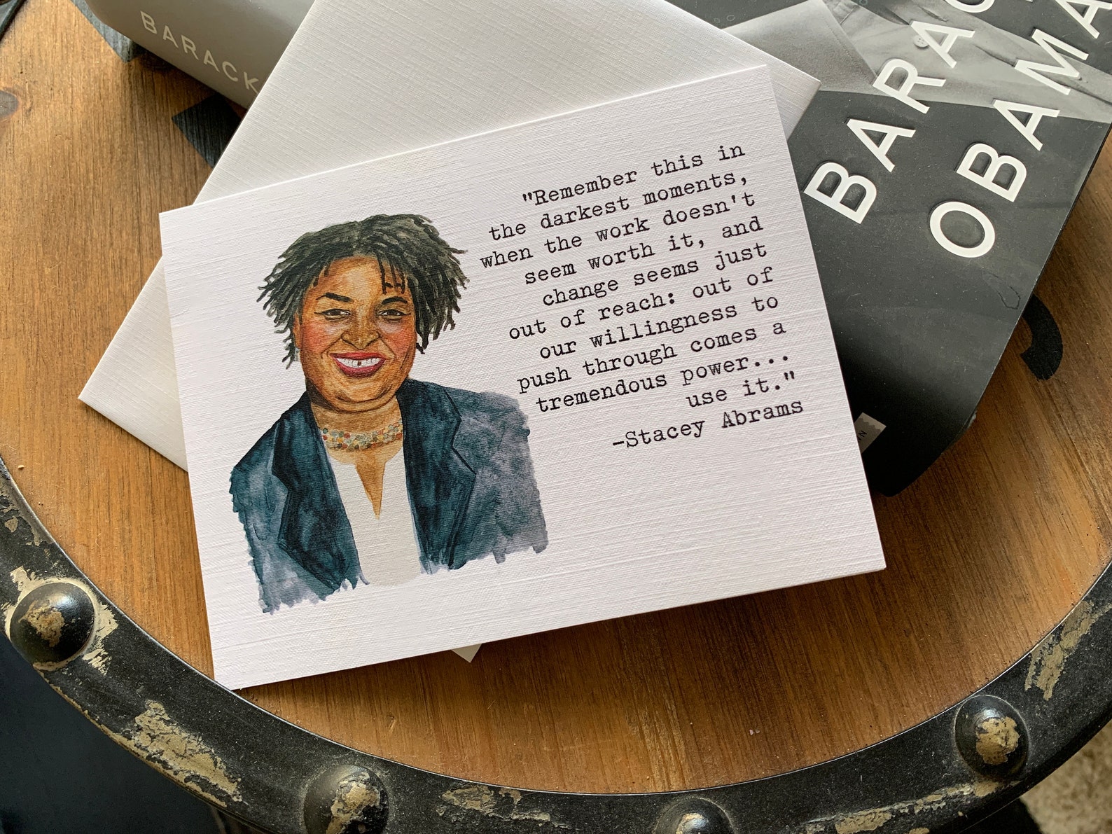 Stacey Abrams Quote - Note Card - Etsy