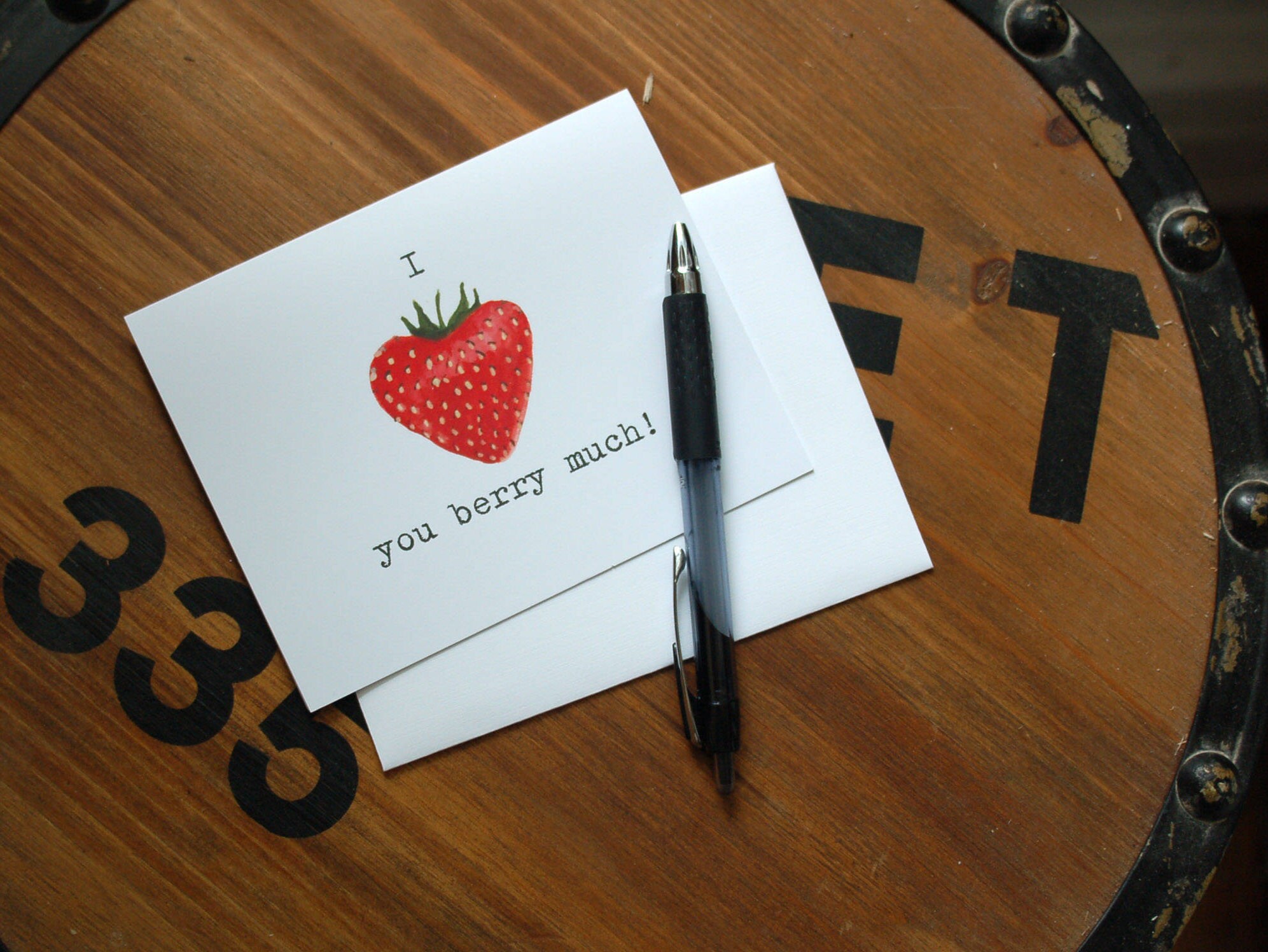 Sweet Strawberry Pun Card, I Love You Card, Valentine's Day Pun - Etsy